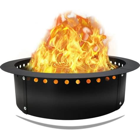Febtech 42” Smokeless Fire Pit Insert Heavy Duty Outdoor Fire Pit