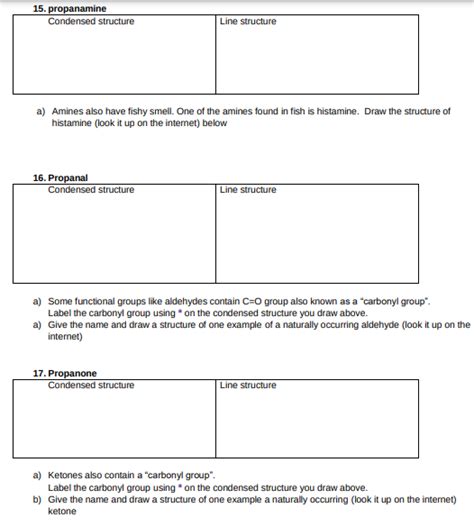 Solved 15 Propanamine Condensed Structure Line Structure A
