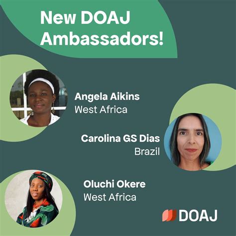 A Very Warm Welcome To Our New Doaj Ambassadors For West Africa And