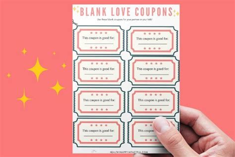 Blank Love Coupon Template