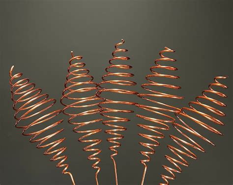 5 Pack Large Electroculture Copper Garden Antennas Full Ighina Spiral