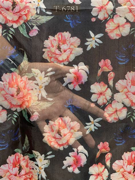 Organza Floral Print The Wardrobe Fabrics