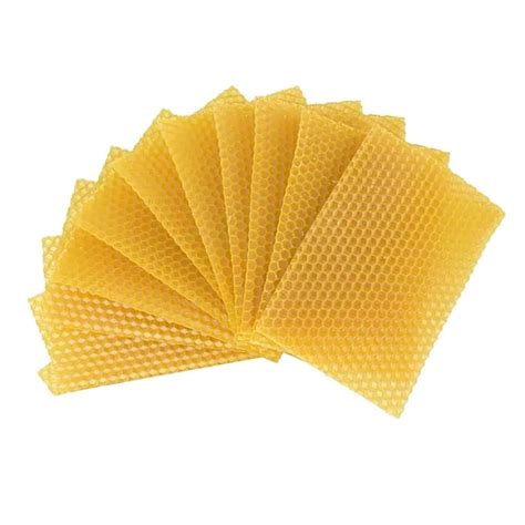 10 Beeswax Foundation Bee Hive Wax Frames Beekeeping Sheet Yellxpa