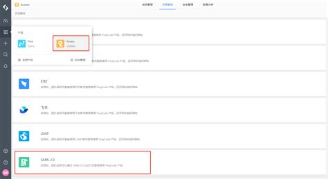 V3830：access 支持集成 Saml 20 认证方式