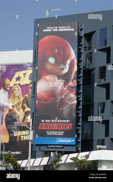 Los Angeles California Usa 22nd May 2024 Knuckles Sonic The Hedgehog