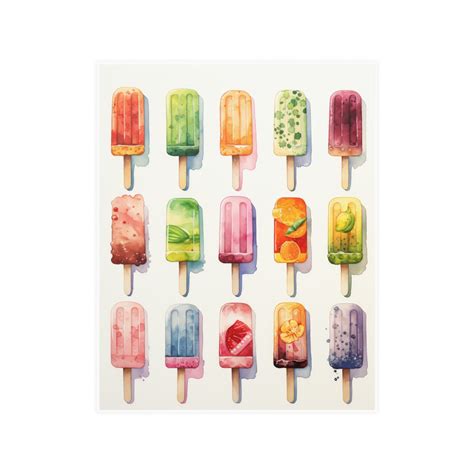Popsicles Wall Art Preppy Room Decor Pop Art Poster Etsy