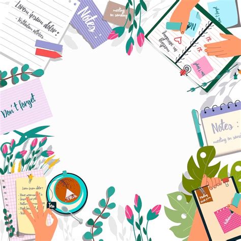 Premium Vector Paper Notes Background In Hand Drawn Design