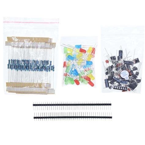 Electronics Components Basic Starter Kit Breadboard Cable Resistor
