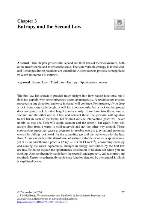 Pdf Entropy And The Second Law