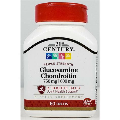 Glucosamine Chondroitin 750 Mg600 Mg 60 Tablets By 21st Century