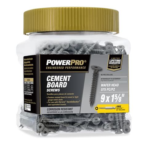 Power Pro 9 X 1 5 8 In Star Drive Self Tapping Cement Board Screws 575