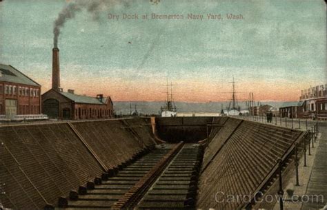 Dry Dock At Bremerton Navy Yard Washington