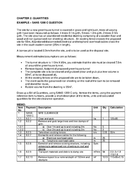 Examples Quantities No Additional Information Chapter 2 Quantities