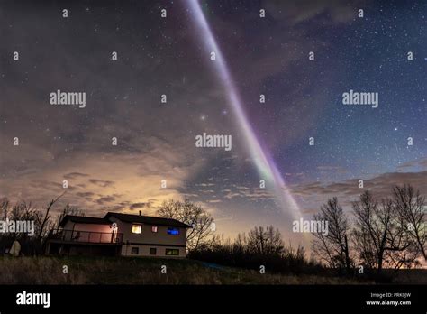 Partly Cloudy Night Sky