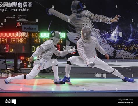 Menhh Sabre Final Between Aaron Ho Sze Long R And Jethro Lam At The