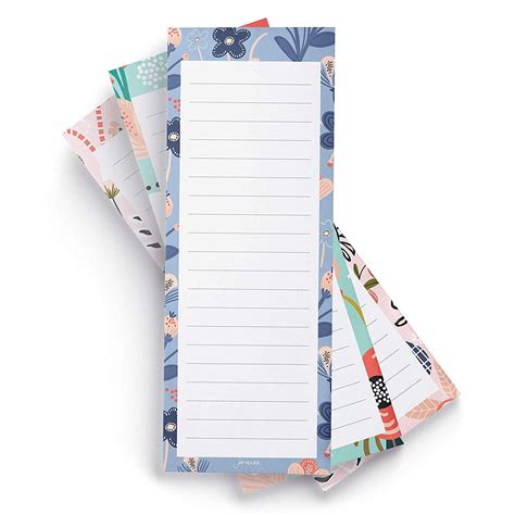 Floral Print Shopping List Pads Set Of 3 Jot And Mark