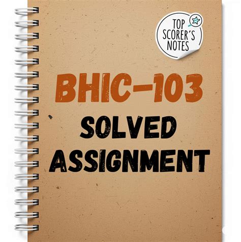 Bhic 103 Solved Assignment 2025 26 Ignou Assignment Pdf Download