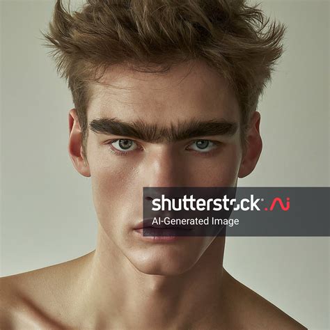 Male Model Eyes Bushy Eyebrows Ai Generated Image 2447699373 Shutterstock