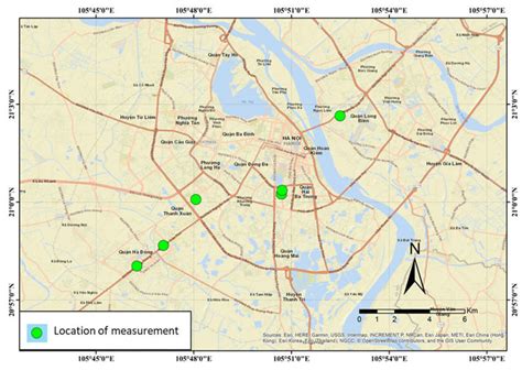 The Study Site And Locations Of Actual Air Polution Measurement