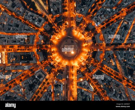 Arc De Triomphe Aerial View