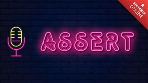 Assert Efecto Radio Neón Generador De Efectos De Texto