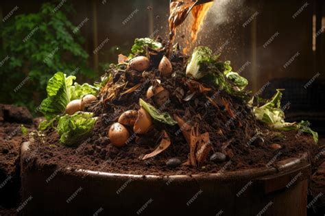 Premium Ai Image Processing Of Organic Waste Compost Preparation