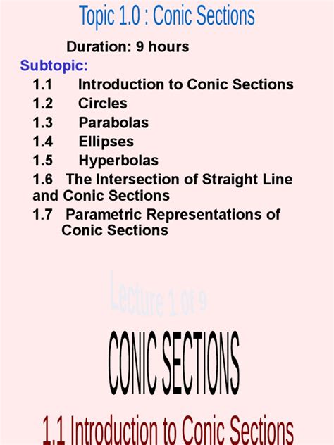 Pdf Lecture1of9conicsectionspptx Dokumentips