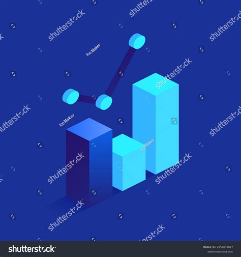 Blue Bar Graph Line Chart Icon Stock Vector Royalty Free 2258031017 Shutterstock