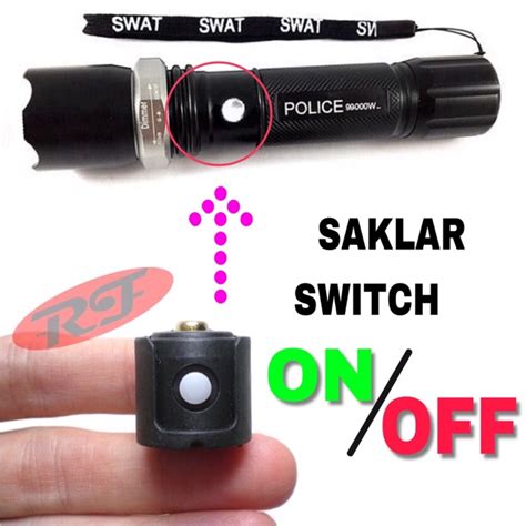 Police Swat Flashlight Switch Button On Off Shopee Malaysia