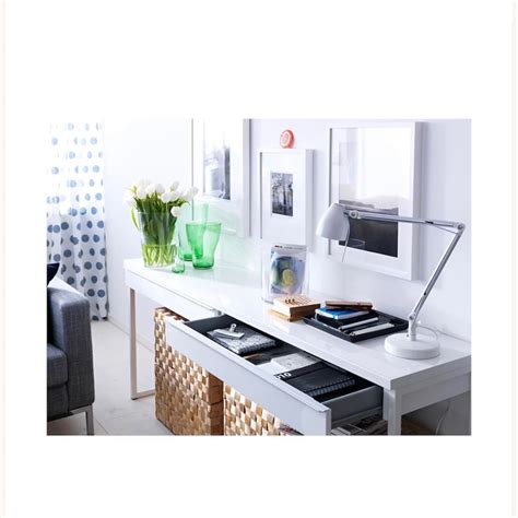 Ikea Desk White High Gloss Aptdeco