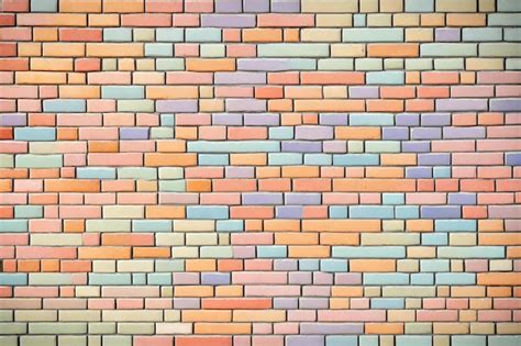Premium Ai Image Pastel Coloured Bricks Background