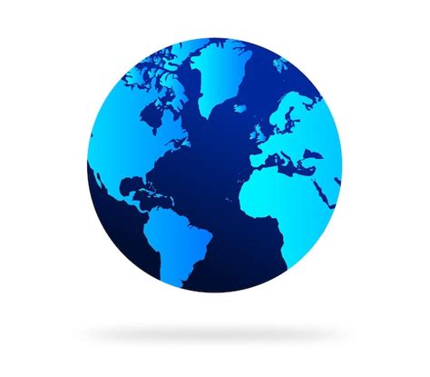 Earth Globe Vector Illustration World Globe World Map In Globe Shape