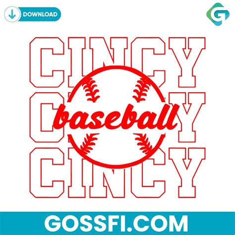 Cincy Baseball Mlb Svg Digital Download