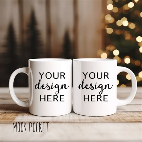Two Mugs Mockup Twin Cups Mockup Front And Back Cup Mock Up White