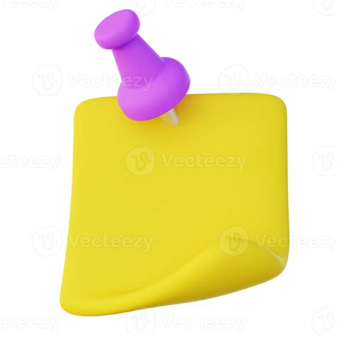 3d Illustration Of Sticky Note 21629731 Png