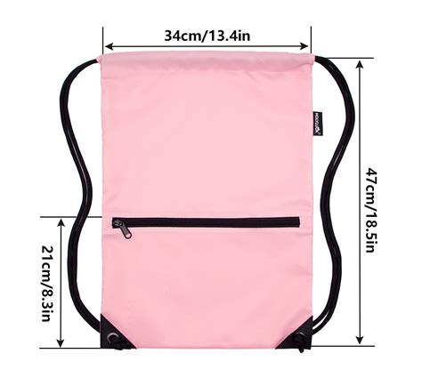 Holyluck Drawstring Backpack Bag Sport Gym Sackpack Pink Hlc001