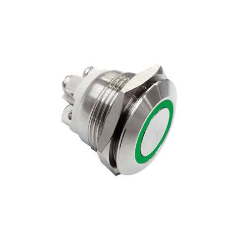 Klingeltaster Drucktaster 19mm Led Grün Ringbeleuchtet 4 Sch