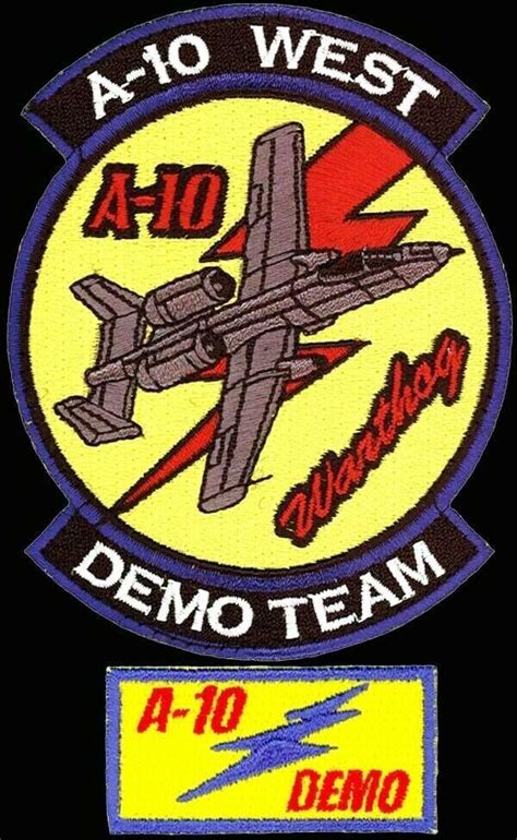 Usaf 355th Fighter Wing A 10 West Demo Team Pocket Tab Original
