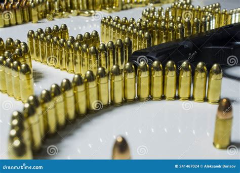 The Fired Bullet Stands In Front Of The Bullets Editorial Stock Image