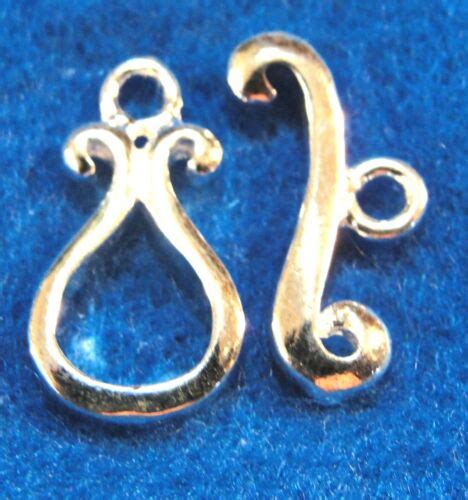 10sets Silver Plated Brass Beautiful Toggle Clasps Tibetan Findings