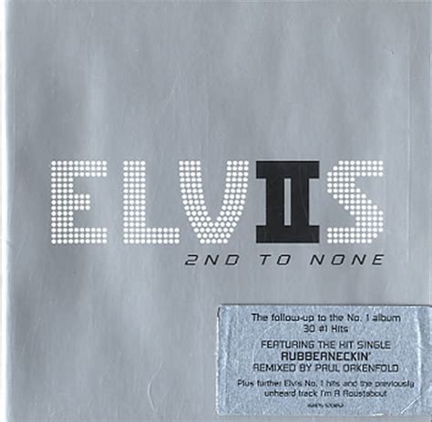 Elvis Presley 2nd To None Uk Cd Album Cdlp 258720