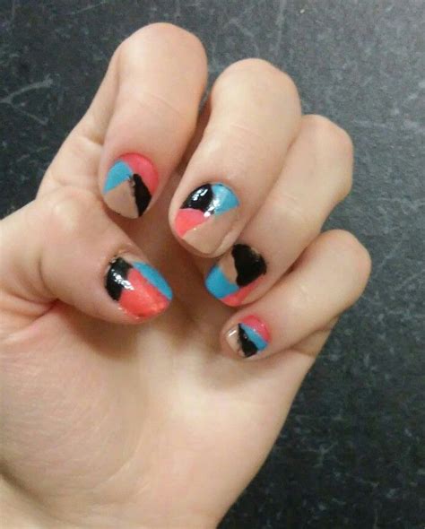 Colorblock Nails Color Block Nails Nails Today Color Blocking