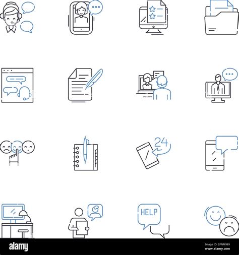 Speaking Out Line Icons Collection Courage Assertion Bravery