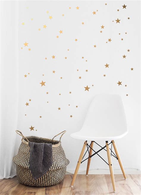 New Gold Star Wall Stickers Artofit