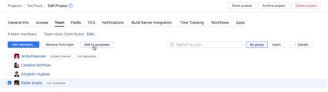 Manage Assignees Youtrack Server Documentation