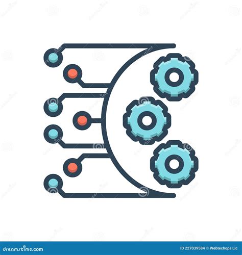 Network Workflow Icon Outline Filled Creative Elemet From Big Data Icons Collection Premium