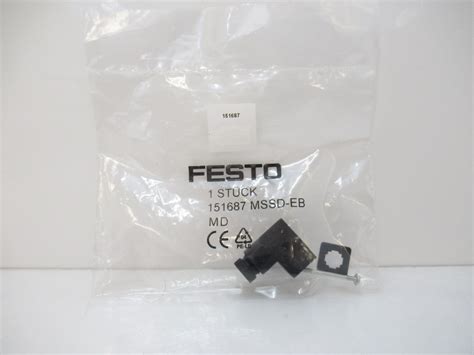 Festo 151687 Mssd Eb Plug Socket For Solenoid Coils And Valves
