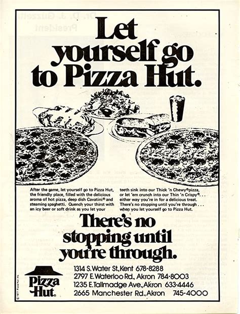 Pizza Hut Vintage Magazine Ad Let Yourself Go To Pizza