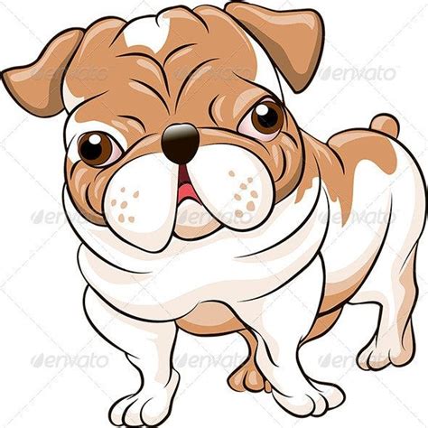 English Bulldog Cartoon Dog Bulldog Cartoon Cute Dog Drawing