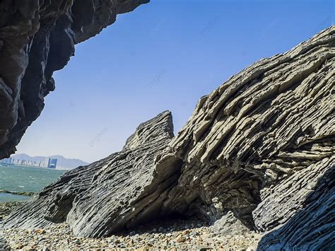 Reef Rock Sedimentary Rock Seaside Background Beach Ocean Coastal
